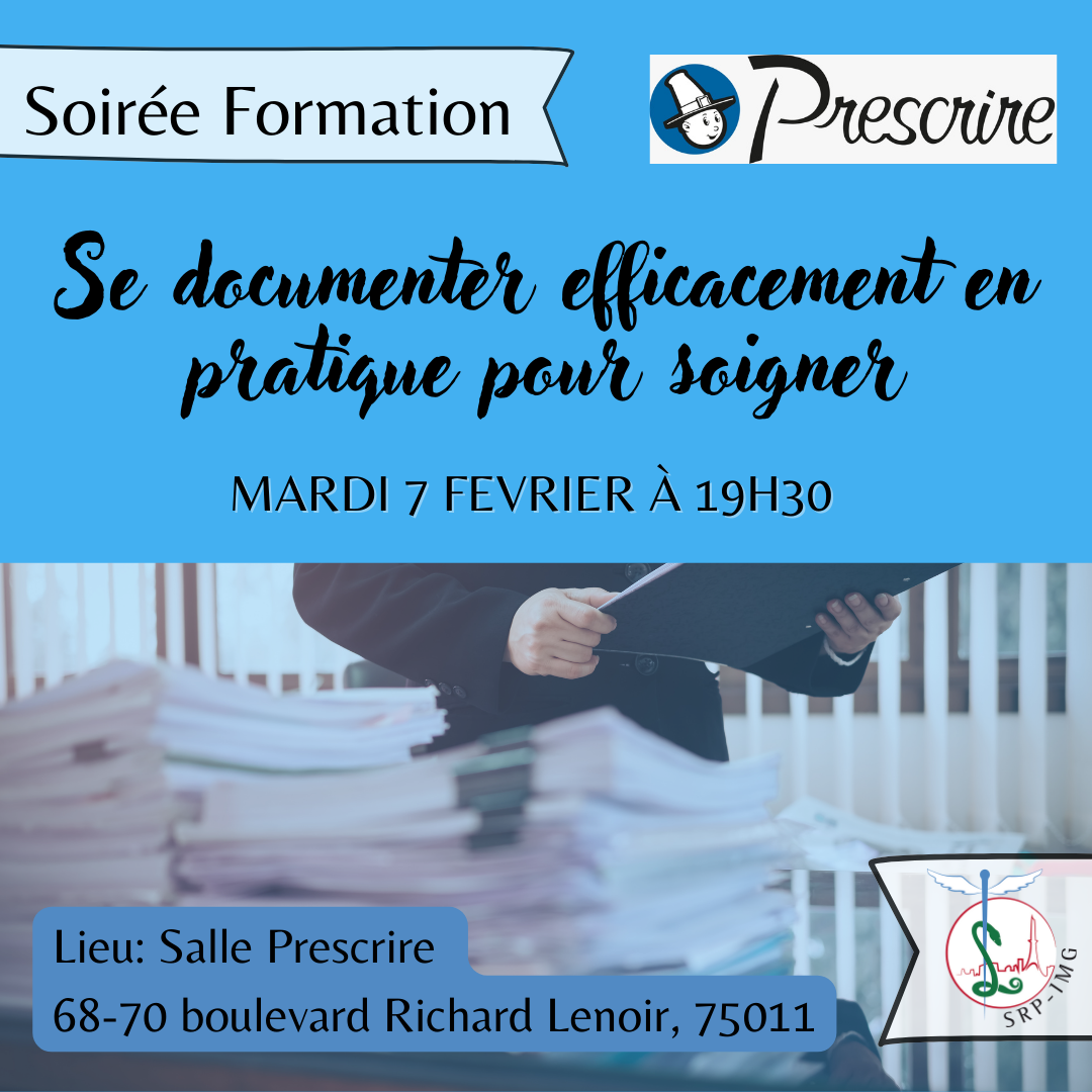 Formation : Se documenter efficacement en pratique pour soigner – SRP-IMG