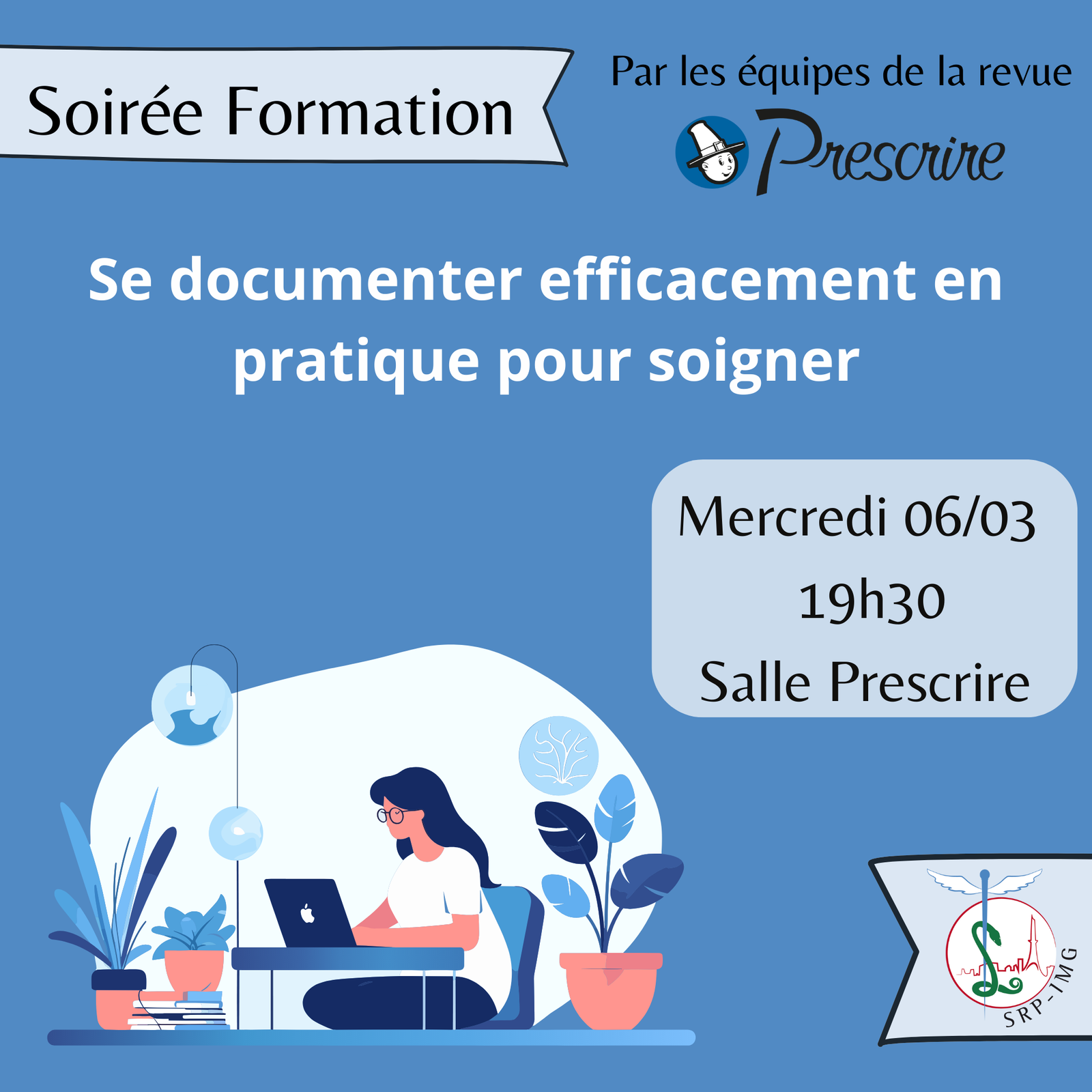 Soirée Formation : Se documenter efficacement en pratique pour soigner – SRP-IMG